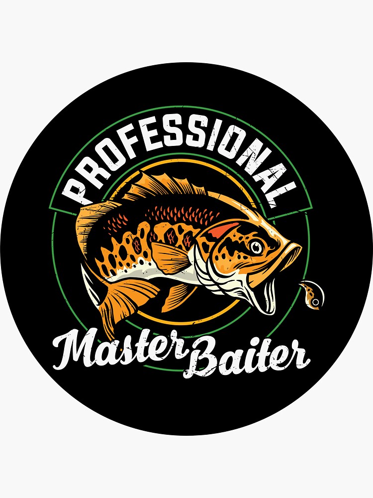 " Professional Master Baiter - Fishing Gag Gift" Sticker for Sale by ...