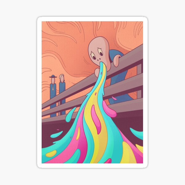 "The spew comes after the scream - that's art" Sticker for Sale by ...