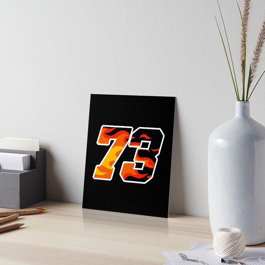 "On Fire Racing Number 73" Art Board Print by KevBrettArt | Redbubble