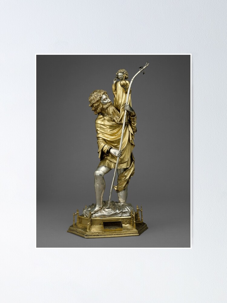 "Reliquary Statuette of St. Christopher" Poster for Sale by Bulimo ...