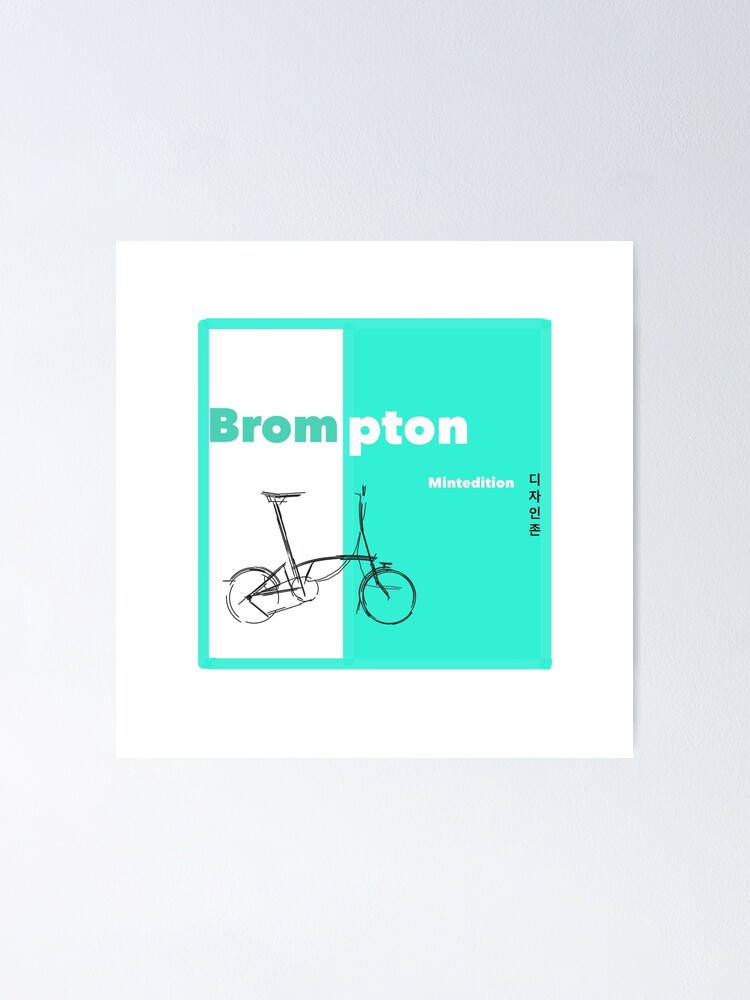 Póster «Minivelo brompton edición menta» de Johnallthings | Redbubble