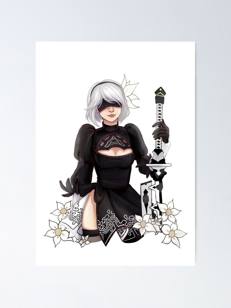 "Nier:Automata 2b" Poster for Sale by TrixianArt | Redbubble