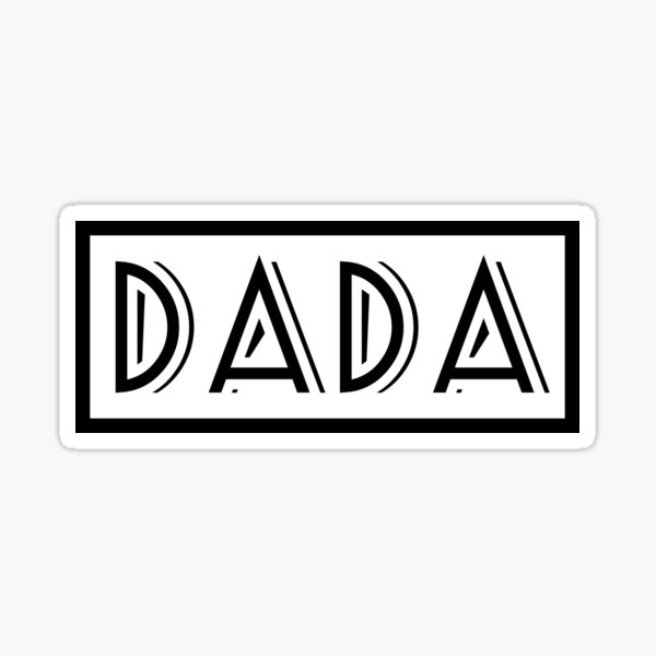 "DADA " Sticker by Brood-Pod | Redbubble