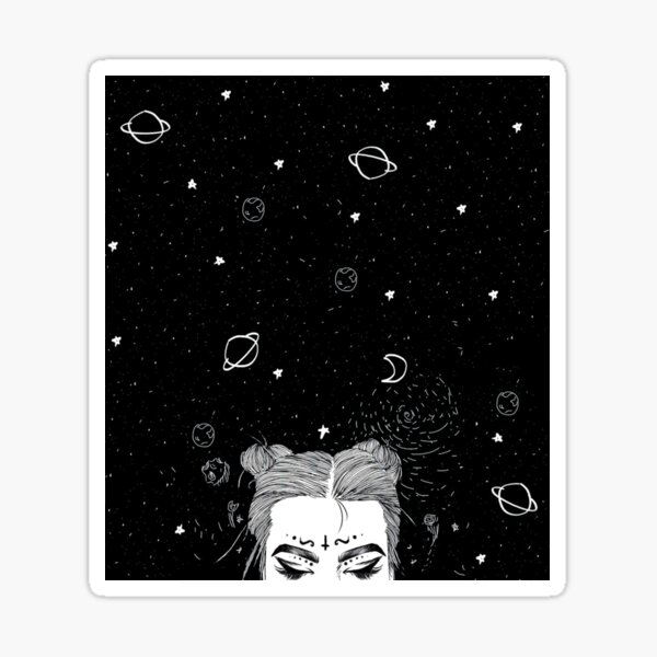 Galaxy Girl☆☽" Sticker for Sale by syxxcho | Redbubble