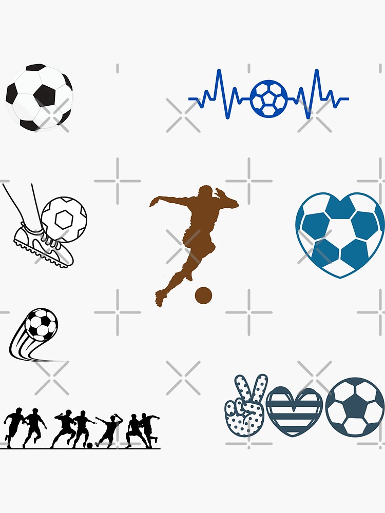 "Football Sticker Pack" Sticker by Sanika33 | Redbubble