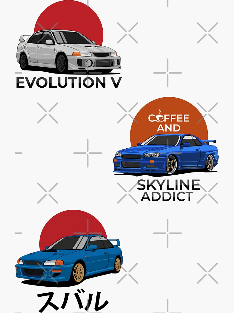 "JDM Sticker Pack Vol.1" Sticker by Gema008 | Redbubble