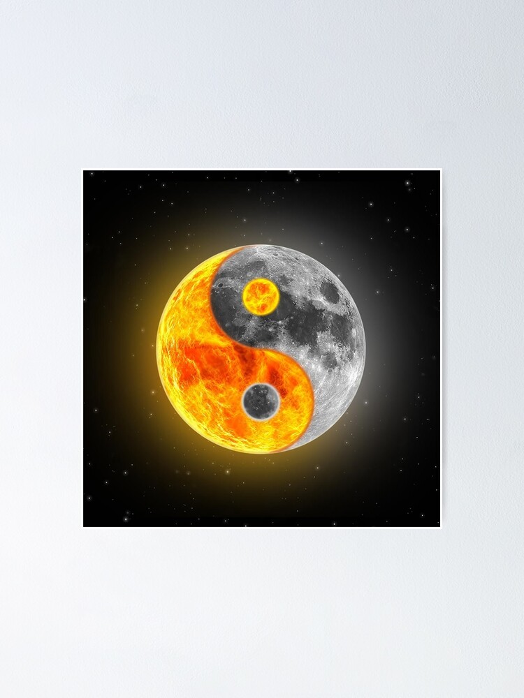 "Yin Yang - Sun & Moon Universe" Poster for Sale by CeeJayyAU | Redbubble