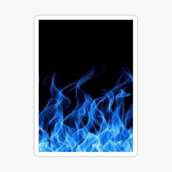 "blue fire burning" Sticker by Q44Q | Redbubble