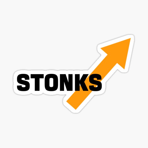 "STONKS, stock market" Sticker for Sale by graphlly | Redbubble