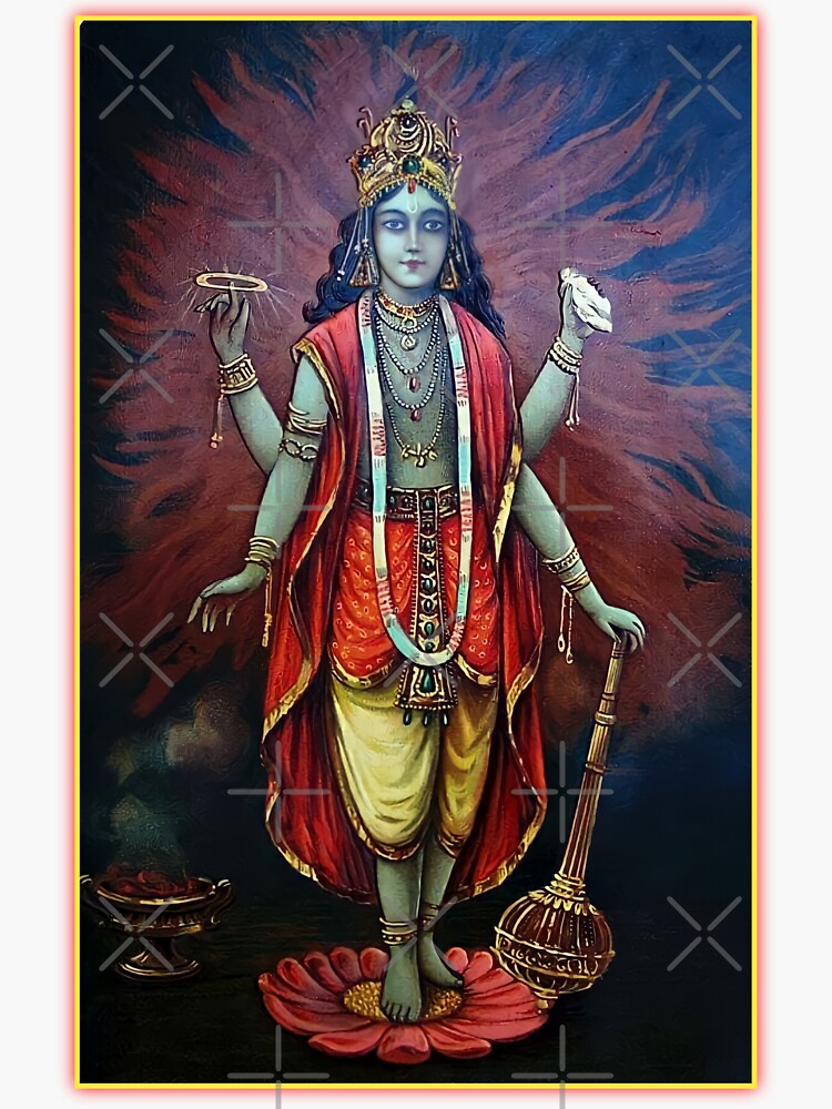 Mesmerizing image of our supreme Lord Narayana ji taking who s name is the ultimate goal of our life to attain peace and prosperity. Sticker