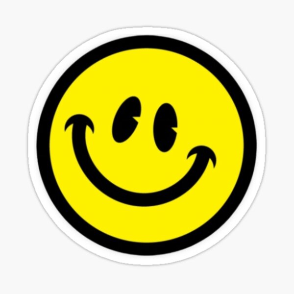 "Smiley Face - Happy Face - Silly Yellow Smile" Sticker for Sale by KC ...