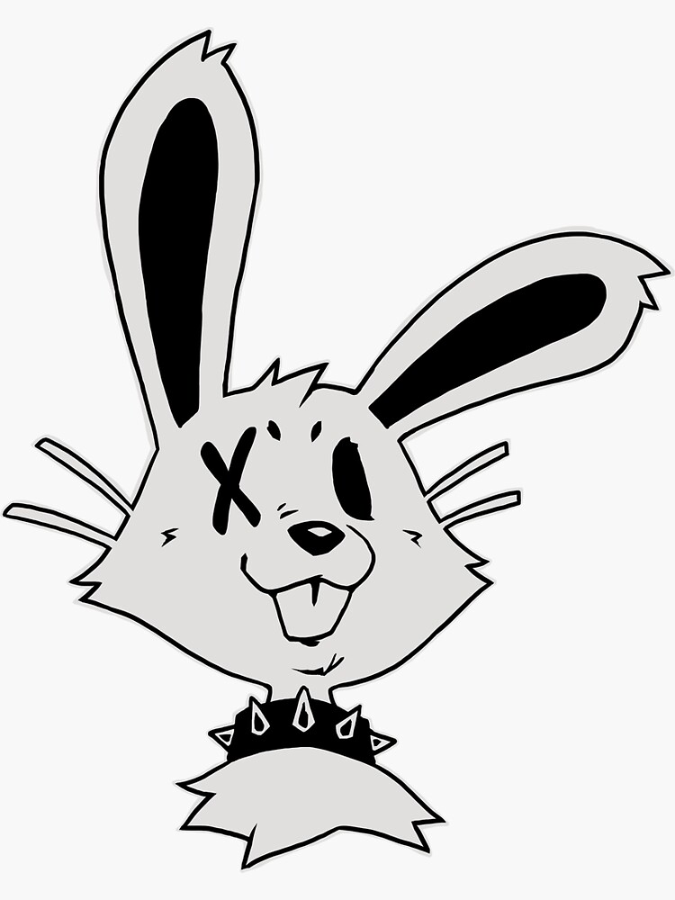 "Punk Bunny" Sticker by psychedsnow | Redbubble