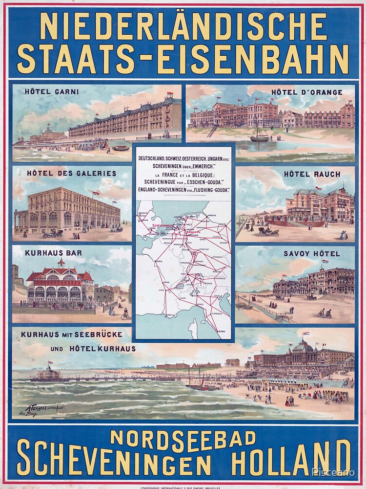 "Niederländische Staats-Eisenbahn Poster" Sticker for Sale by Pisceano ...