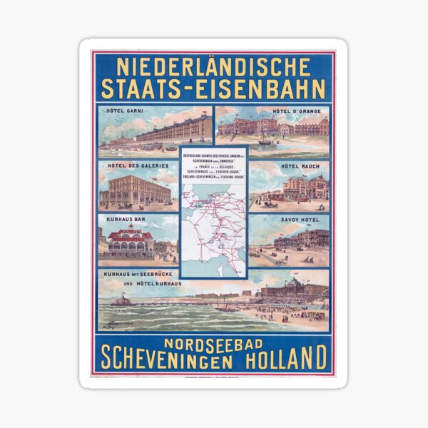 "Niederländische Staats-Eisenbahn Poster" Sticker for Sale by Pisceano ...