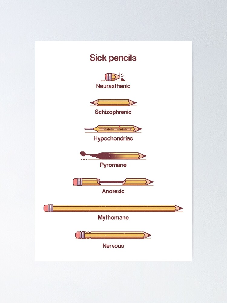 "Sick pencils" Poster for Sale by tkastelic | Redbubble