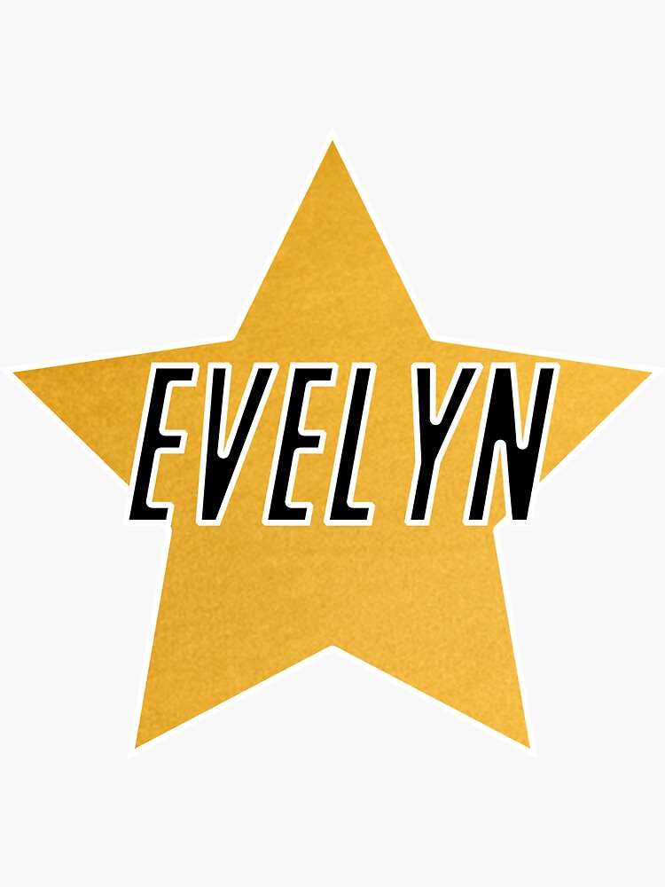 "Evelyn Star Sticker" Sticker for Sale by smolflaherty | Redbubble