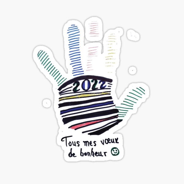 "All my best wishes" Sticker for Sale by Mokedesign | Redbubble