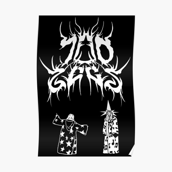 "100 gecs metal logo and black and white wizards" Poster for Sale by ...