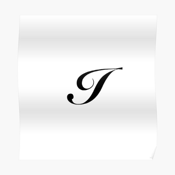 "Letter i simple cursive big font" Poster for Sale by ComfyCloud ...