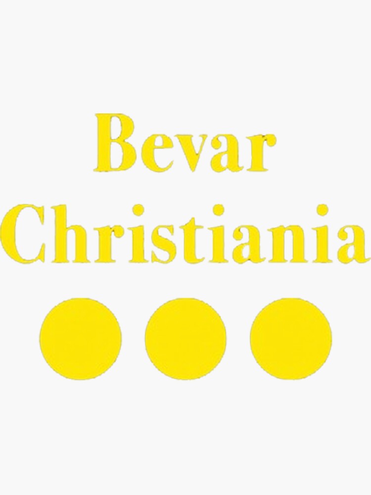 "Bevar Christiania" Sticker for Sale by fadiel17 | Redbubble