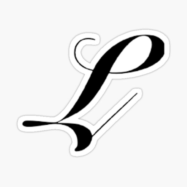 "Letter L in cursive big font" Sticker by ComfyCloud | Redbubble