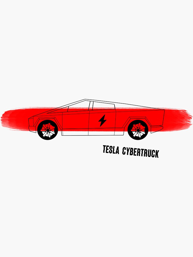 "CYBERTRUCK" Sticker for Sale by SergeyDigital | Redbubble