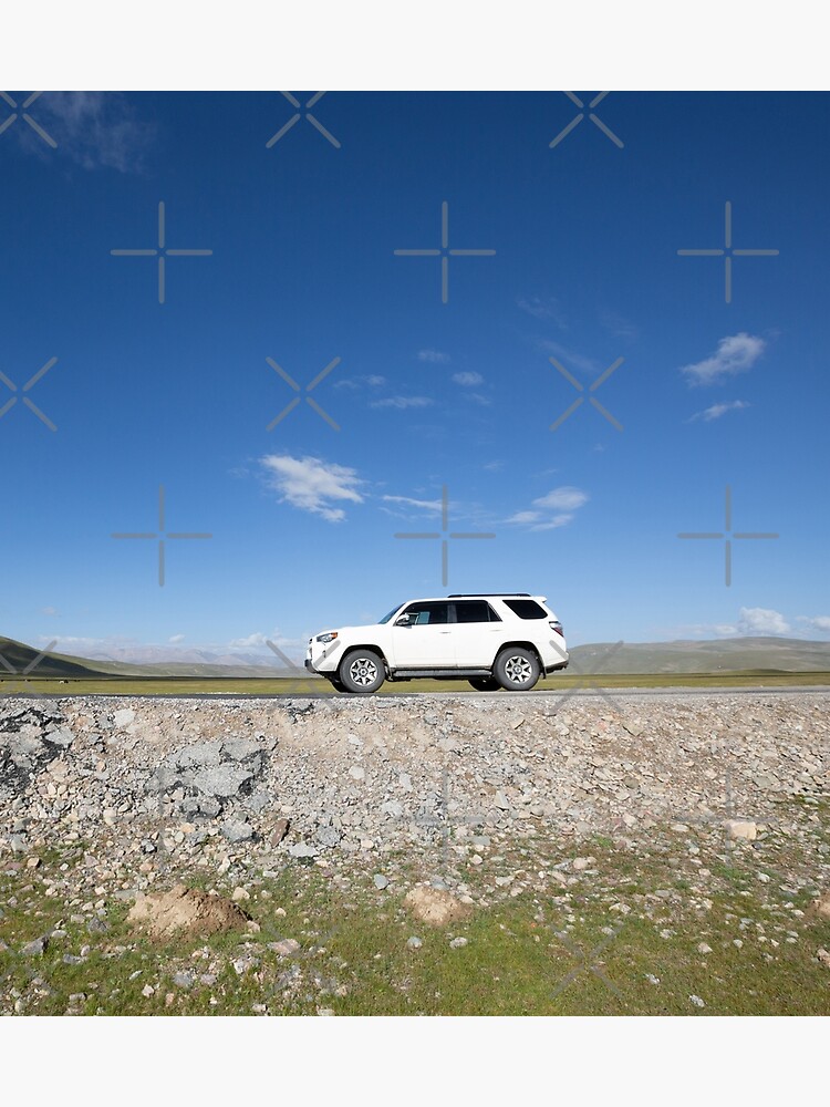 "Driving Offroad Car On Trail In High Altitude Grassland. 4 Wheel Drive ...