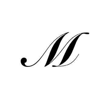 "Letter M in big cursive font" Metal Print for Sale by ComfyCloud ...
