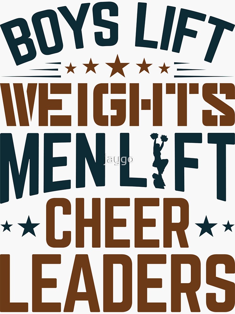 "Boys Lift Weights Men Lift Cheerleaders Funny Male Cheerleading ...