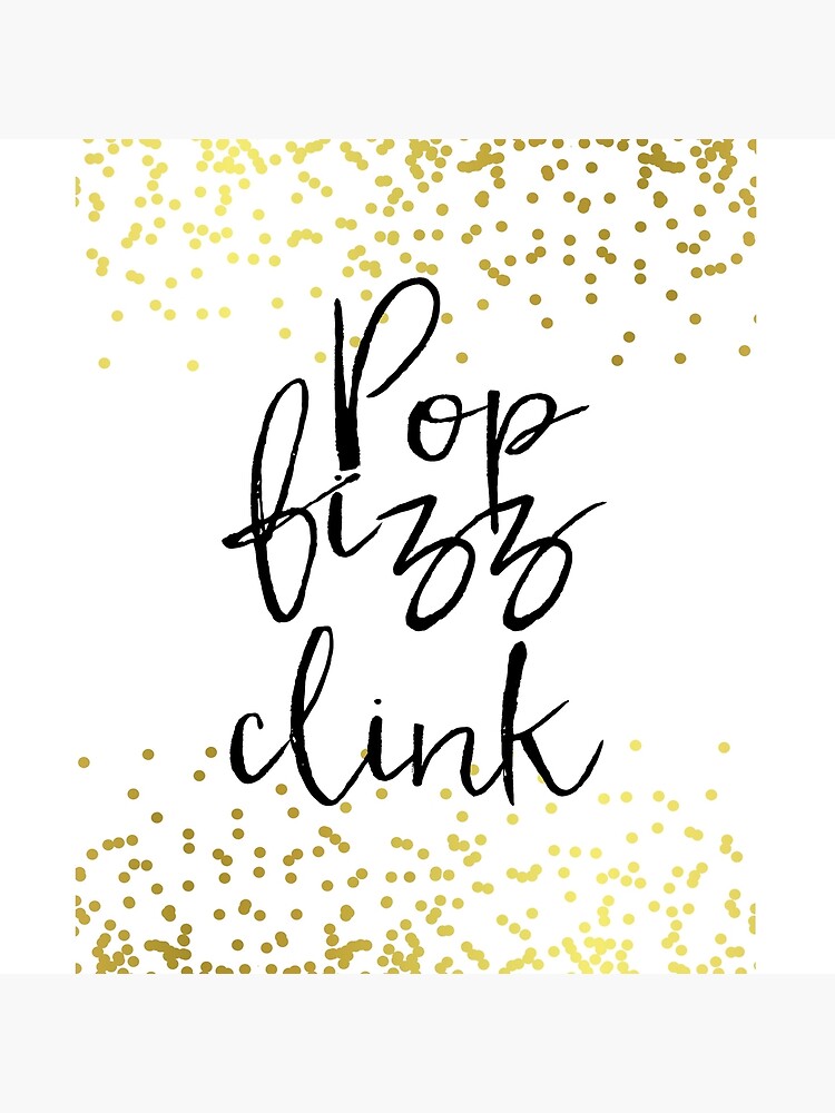 "Pop Fizz Clink Sign,Gold confetti Bridal Shower,bubbly bar sign ...