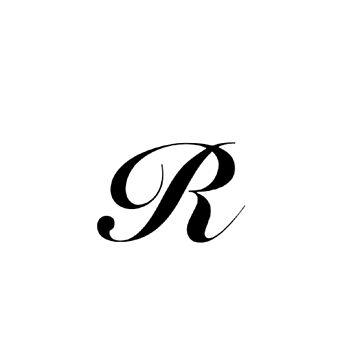 "Letter R in big cursive font" Art Print for Sale by ComfyCloud | Redbubble
