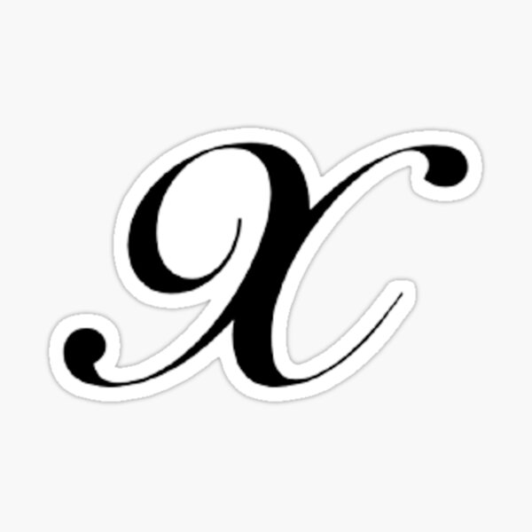  Letter X In Cursive Font Sticker By ComfyCloud Redbubble