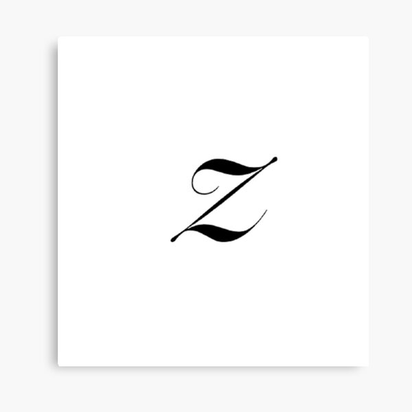"Letter Z in cursive font" Canvas Print for Sale by ComfyCloud | Redbubble