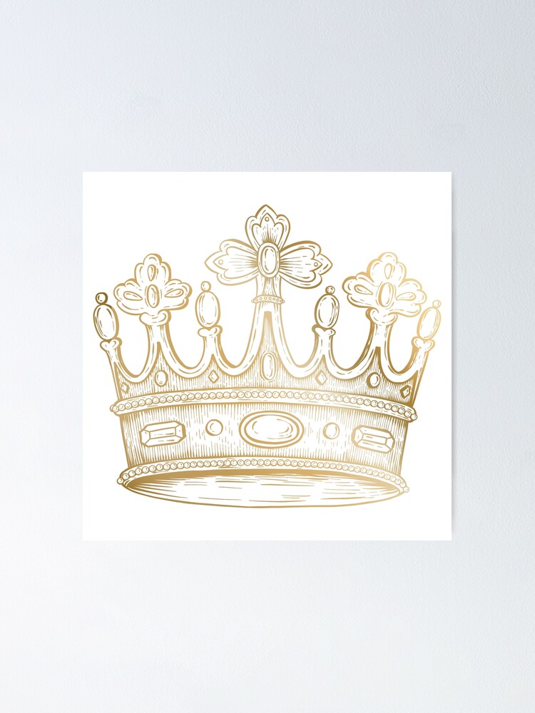 "Golden Crown ticket overlay design elemento" Poster by Marcio2030 ...