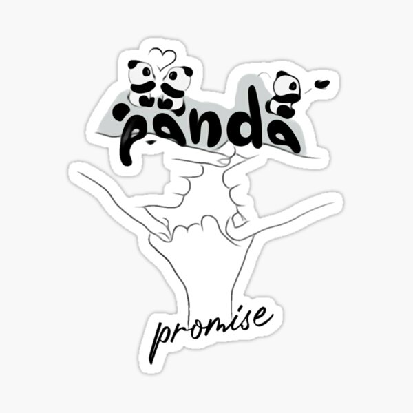 "promised panda" Sticker for Sale by mirrorballw | Redbubble