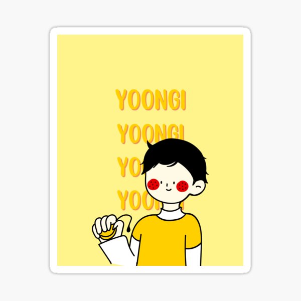 "MIN YOONGI" Sticker for Sale by rklyve | Redbubble
