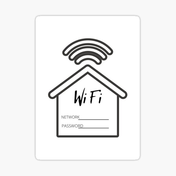 "WiFi access password " Sticker for Sale by innalabwork | Redbubble