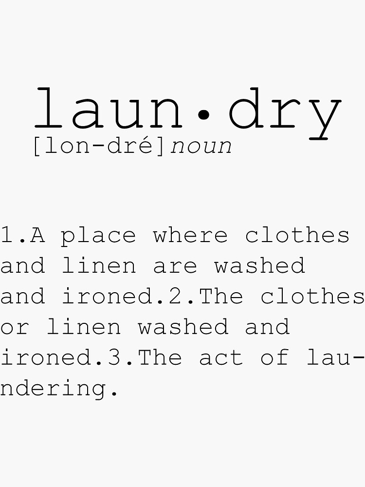 "Laundry definition Poster quote Wall decor Dictionary word Laundry ...