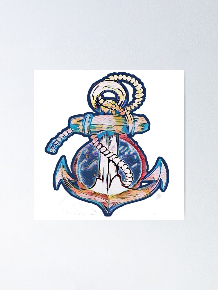 "Anchor/color" Poster for Sale by MoonStarSailing | Redbubble