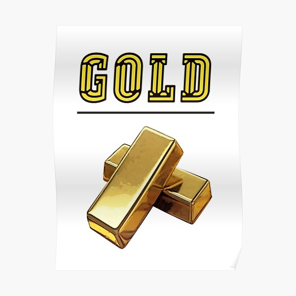 "Gold bar " Poster by SawNamu | Redbubble