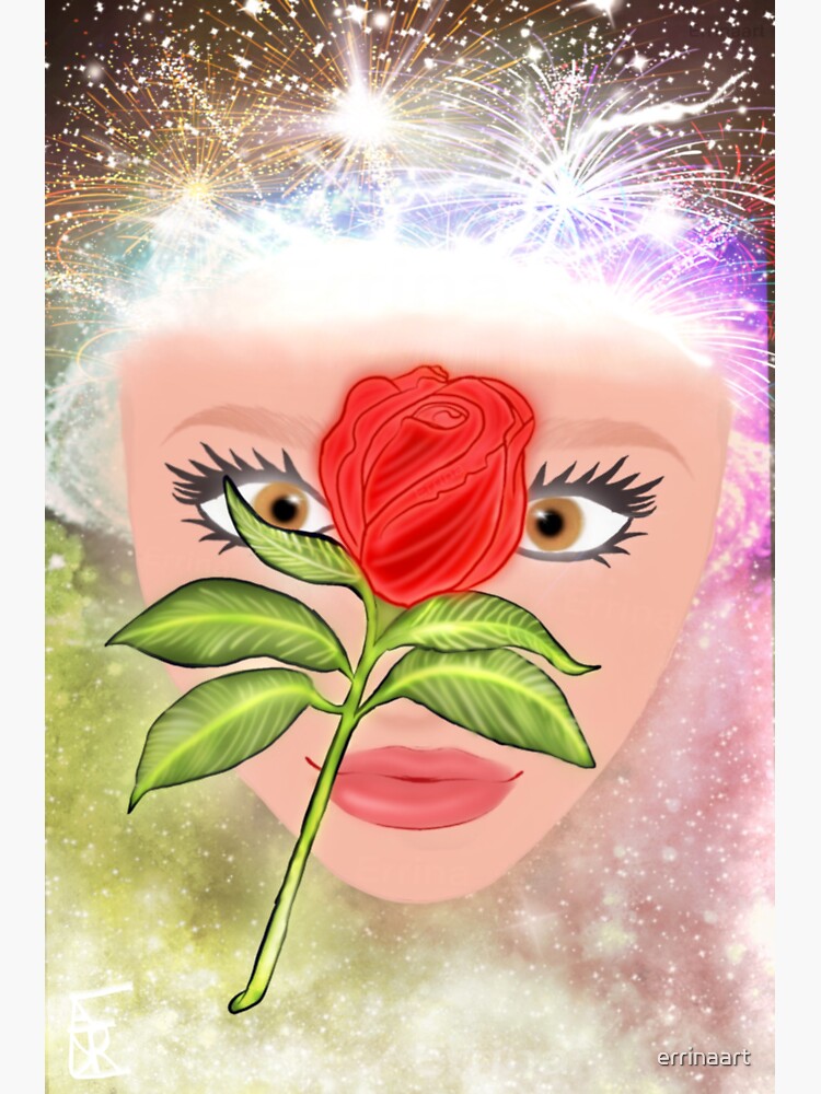 "First Kiss Fireworks" Sticker by errinaart | Redbubble