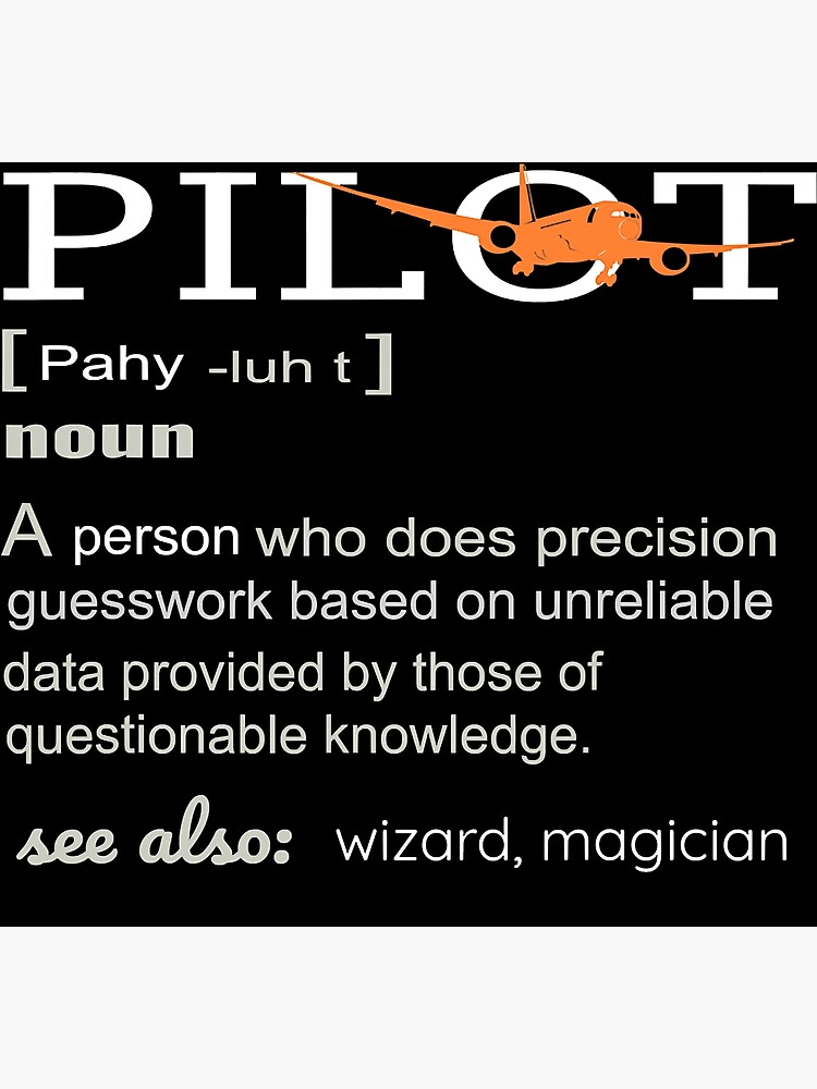 "Pilot Definition Who lover Funny Airplane aircraft" Poster by ...