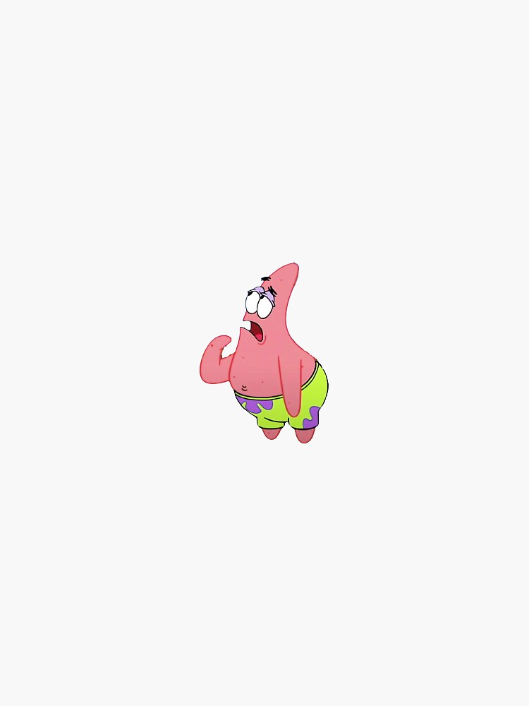 "Patrick Star Thinking " Sticker for Sale by itnastix | Redbubble