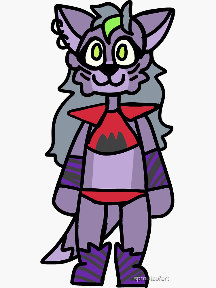 "Fnaf roxy roxanne wolf" Sticker for Sale by sproutsofart | Redbubble
