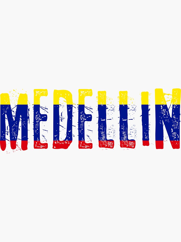 "Medellin Colombian Flag Pride Paisa T Shirt" Sticker for Sale by ...