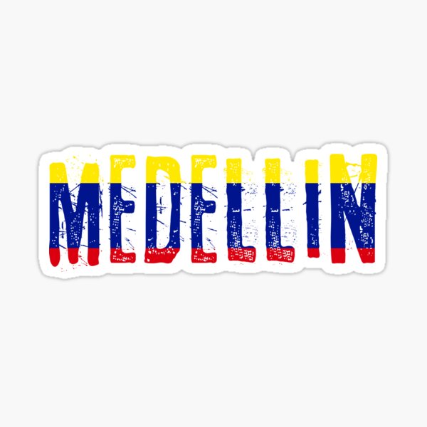 "Medellin Colombian Flag Pride Paisa T Shirt" Sticker for Sale by ...
