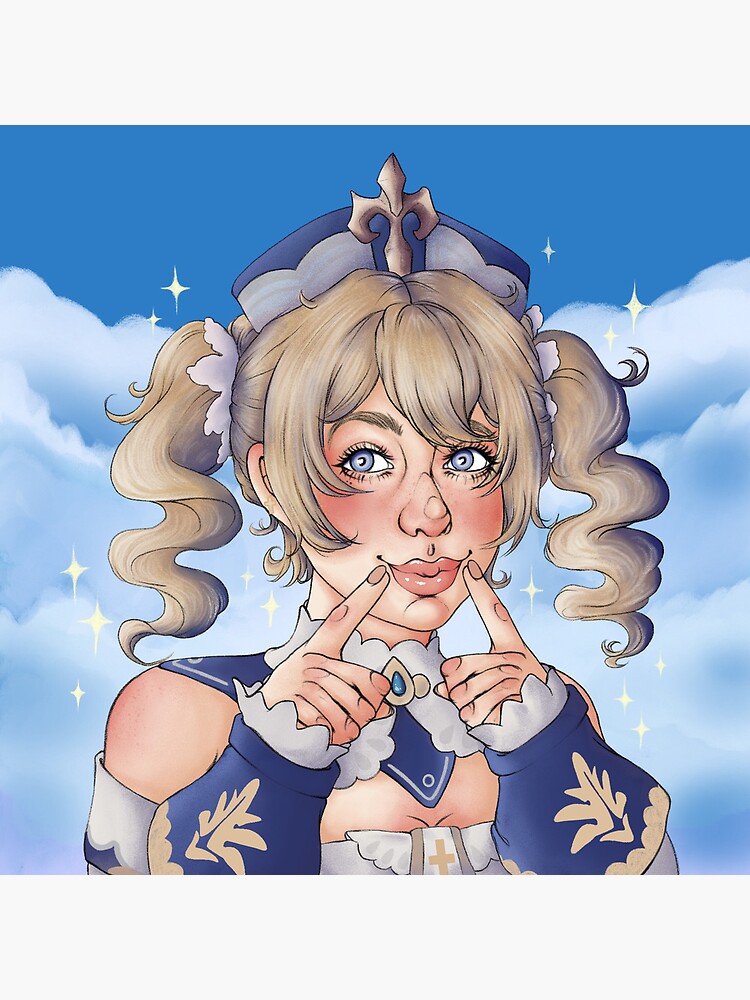 Lámina fotográfica «Bárbara FanArt - Genshin Impact» de vale22art | Redbubble