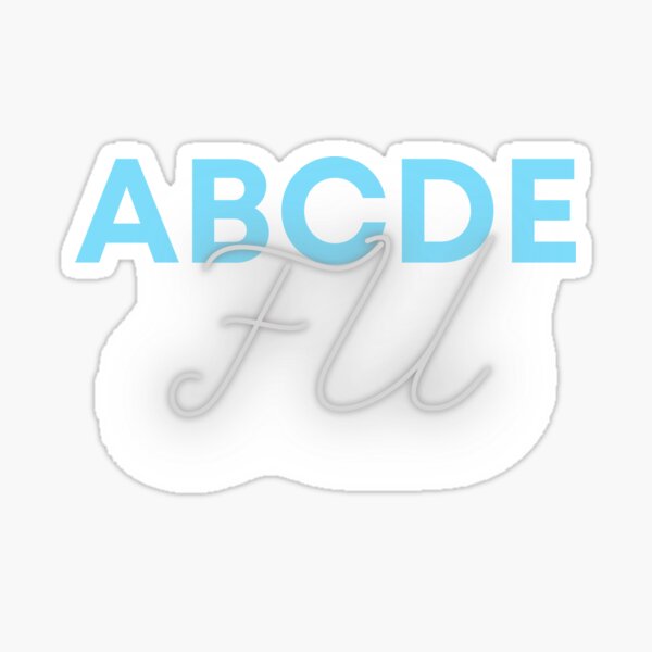 "abcdeFU GALE" Sticker by jstme | Redbubble