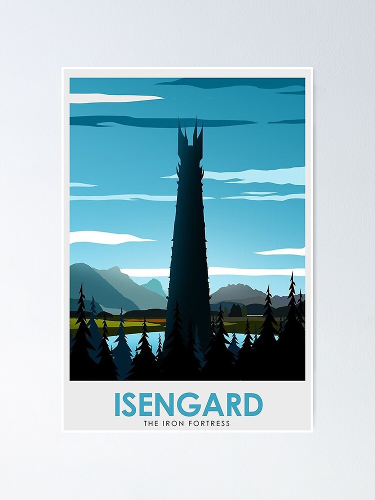 "isengard travel poster" Poster for Sale by hillmarys | Redbubble