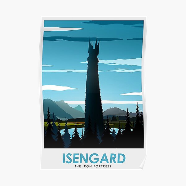 "isengard travel poster" Poster for Sale by hillmarys | Redbubble